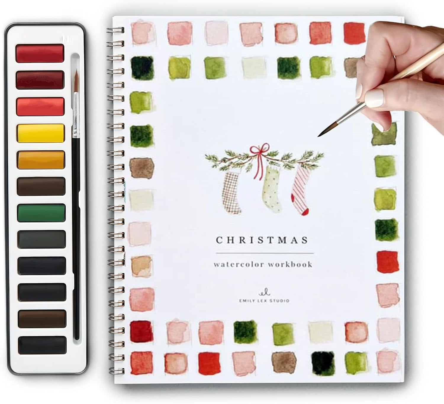 Watercolor Workbook, Easy Nature Scenes for Beginners, Includes 12 ...