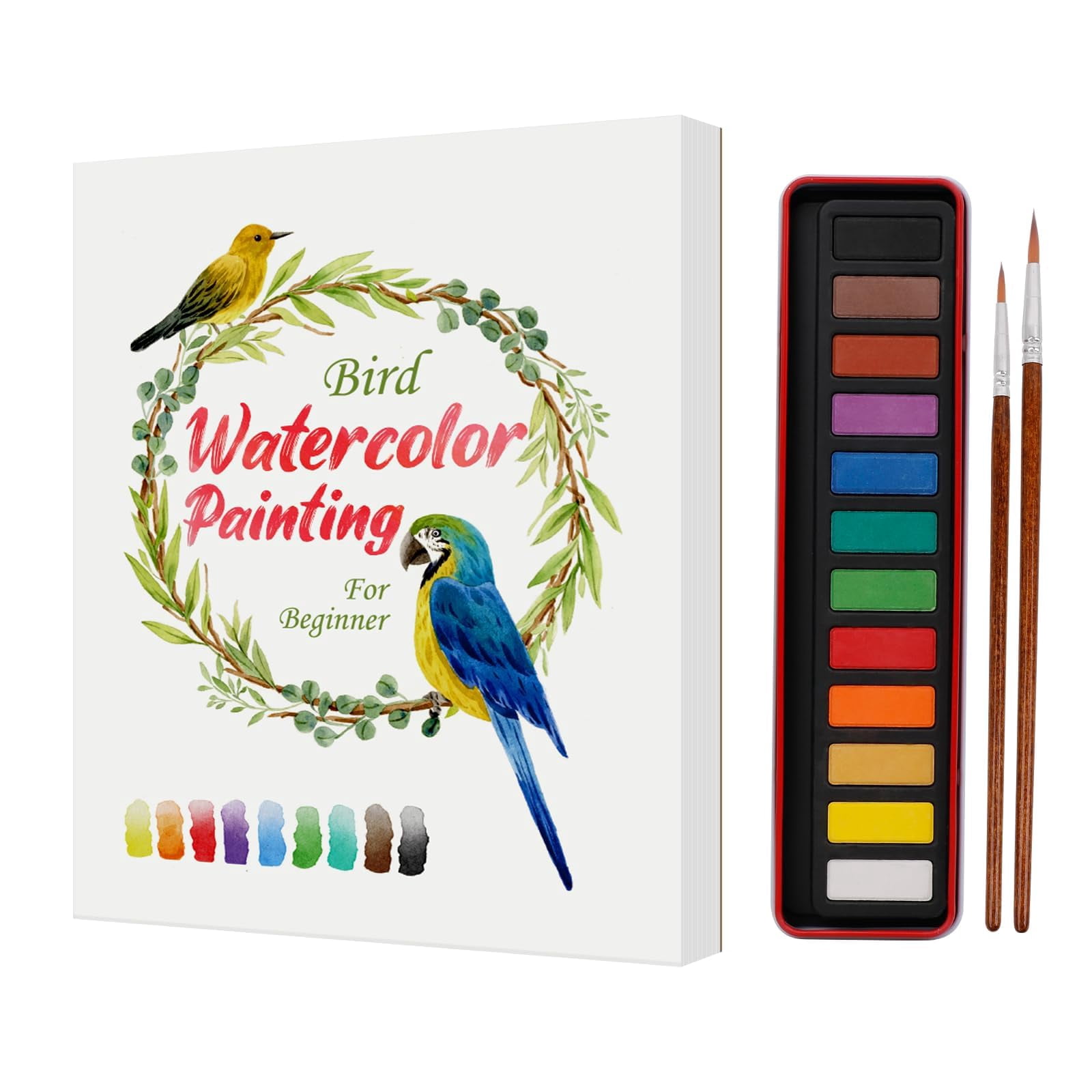 Watercolor Workbook For Beginners Water Coloring Book With 12-colort ...