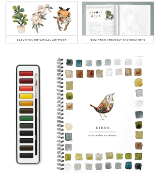 Watercolor Workbook with Sketches with 12 Color Watercolor Paint Set ...