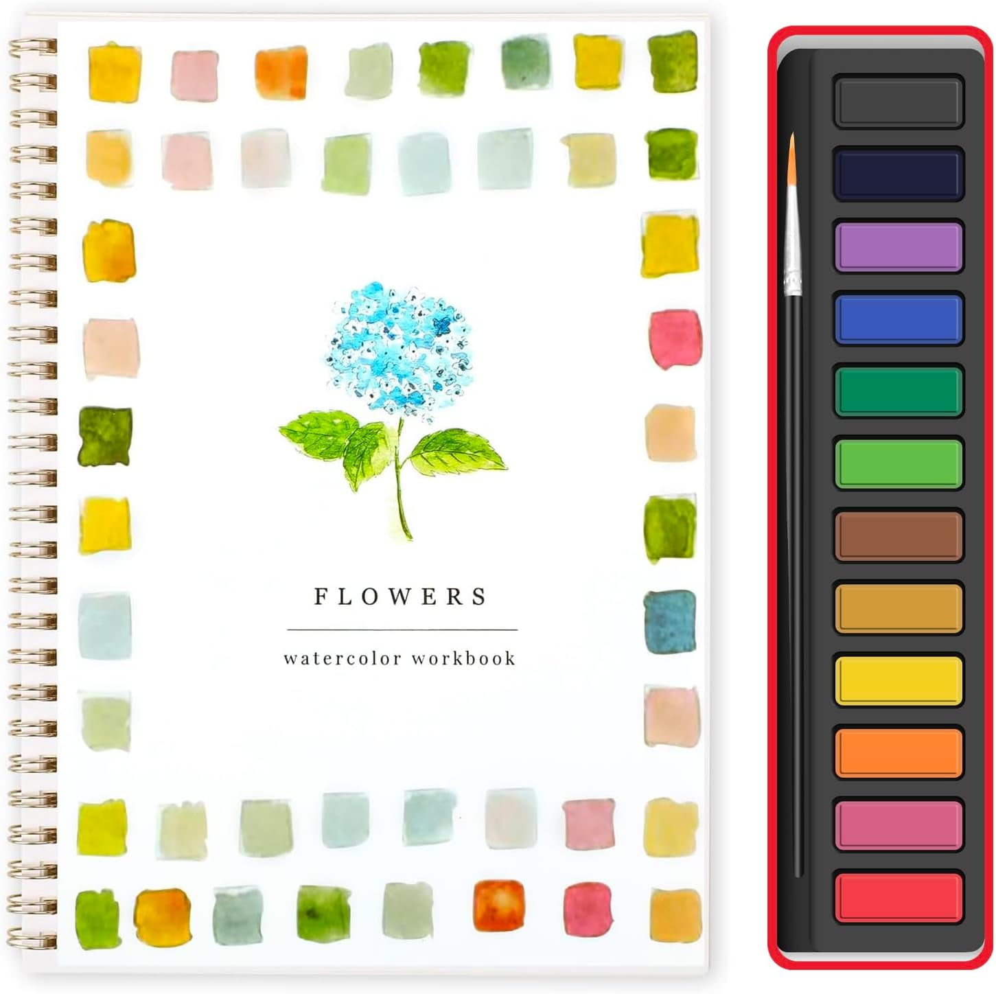 Watercolor Workbook, Water Coloring Book,Watercolor Paint Set, Beginner ...