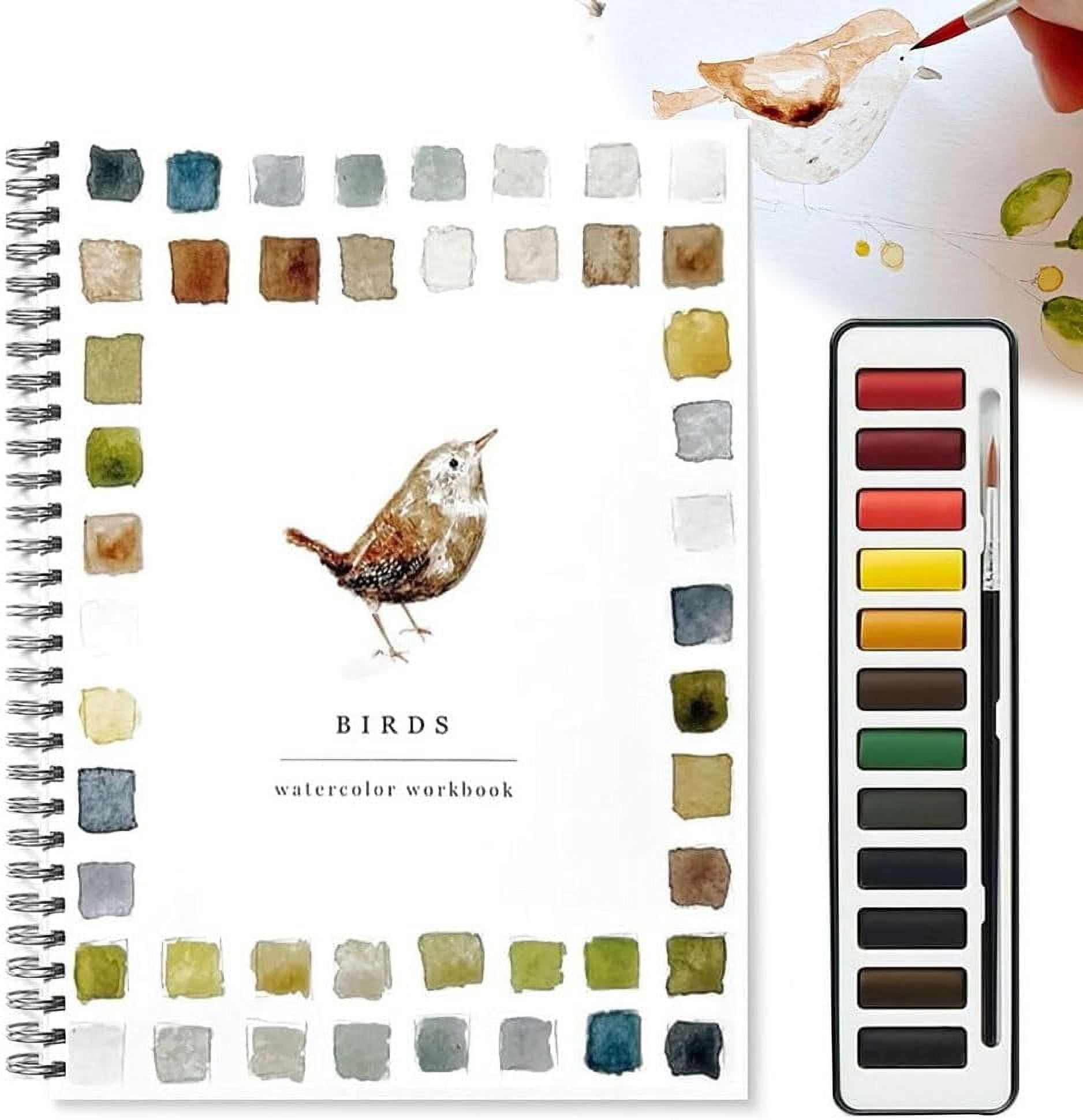 Watercolor Workbook, Water Colors Practice Sketch Book for Adults ...