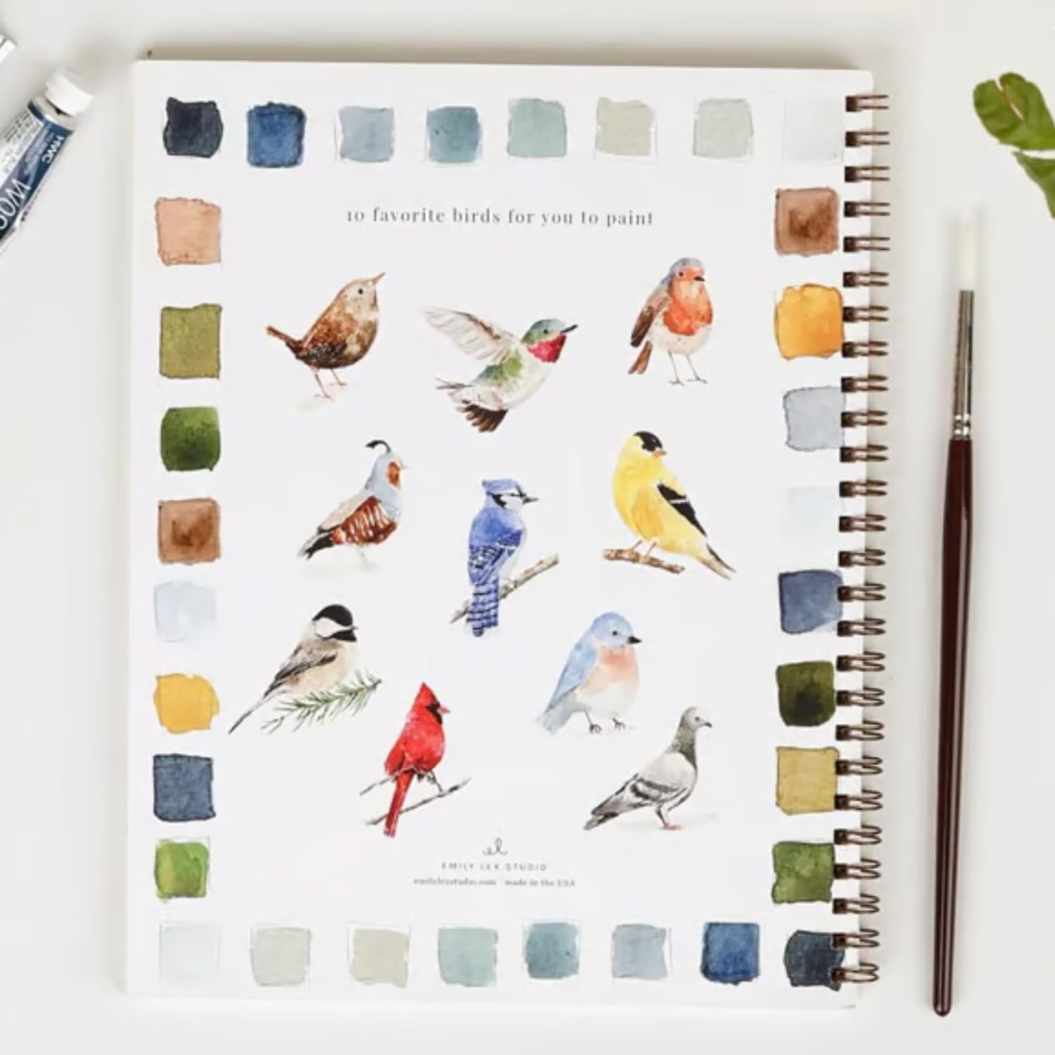 Watercolor Workbook for adults， Beginner-Friendly Birds Watercolor ...