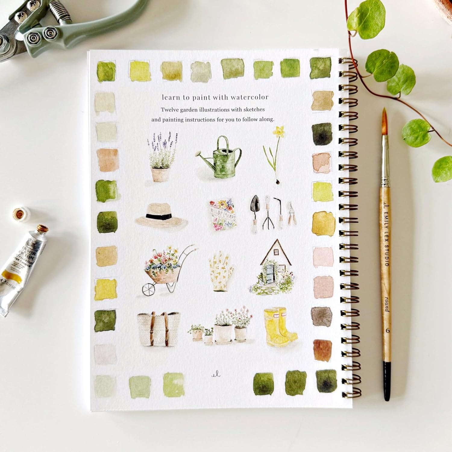 Watercolor Workbook for adults， Beginner-Friendly Garden Watercolor ...