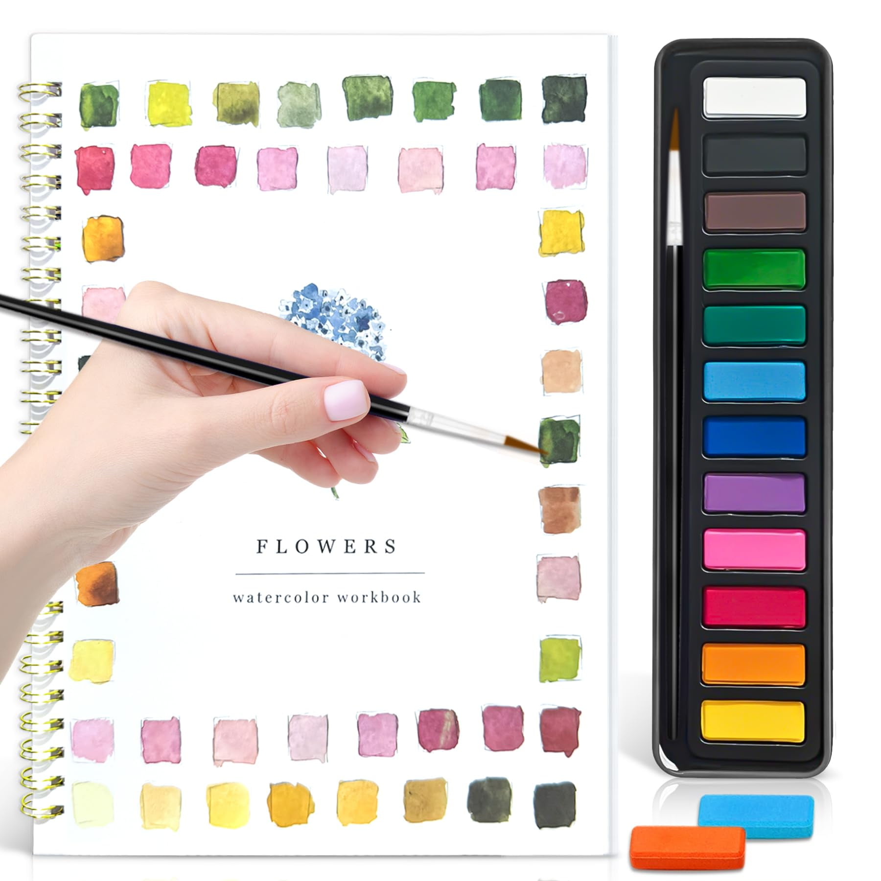 Watercolor Workbooks, 12 Colors AIF9 Water Color Books Paint Set for ...