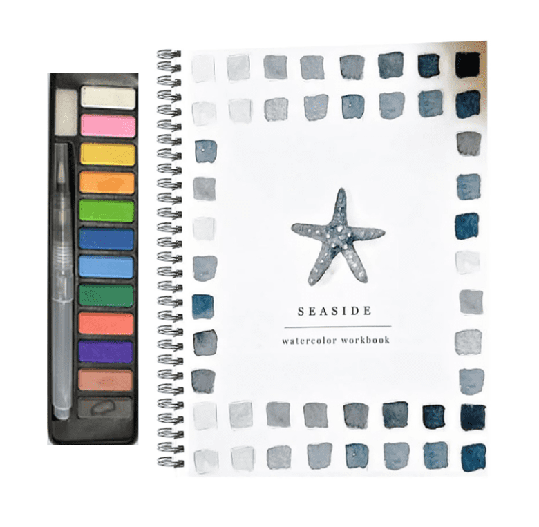 Watercolor Workbooks 12 Colors Water Color Book Paint Set With Paint ...