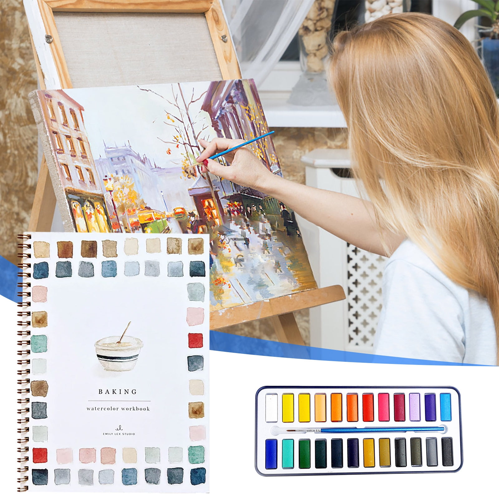 Watercolor Workbooks,Beginner-Friendly Watercolor Painting Kit with ...