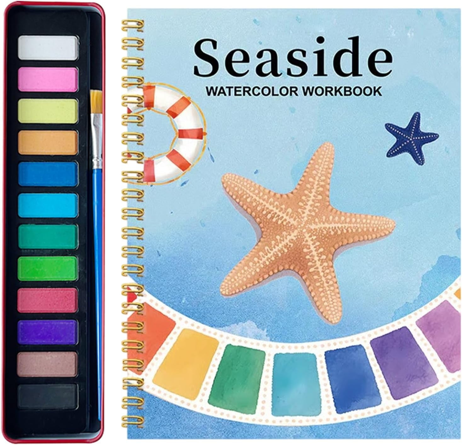 Watercolor Workbooks,Beginner Watercolor Painting Kit –Water Coloring ...