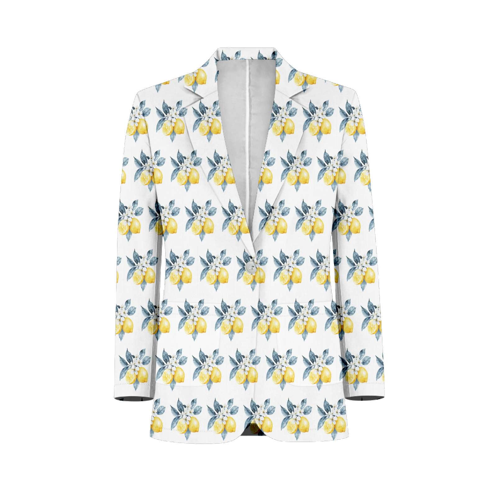 Watercolor Yellow Fruit Lemon Men Blazers Slim Clothing Summer Jacket ...
