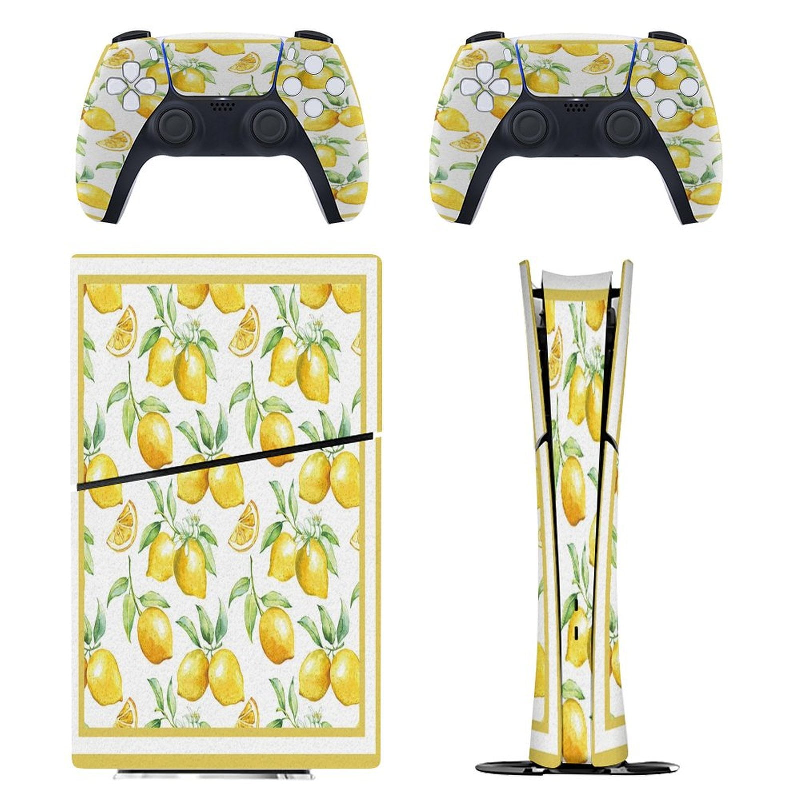 Watercolor Yellow Fruit Lemon PS5/PS5 Pro/PS5 Slim Digital Disc Skin ...