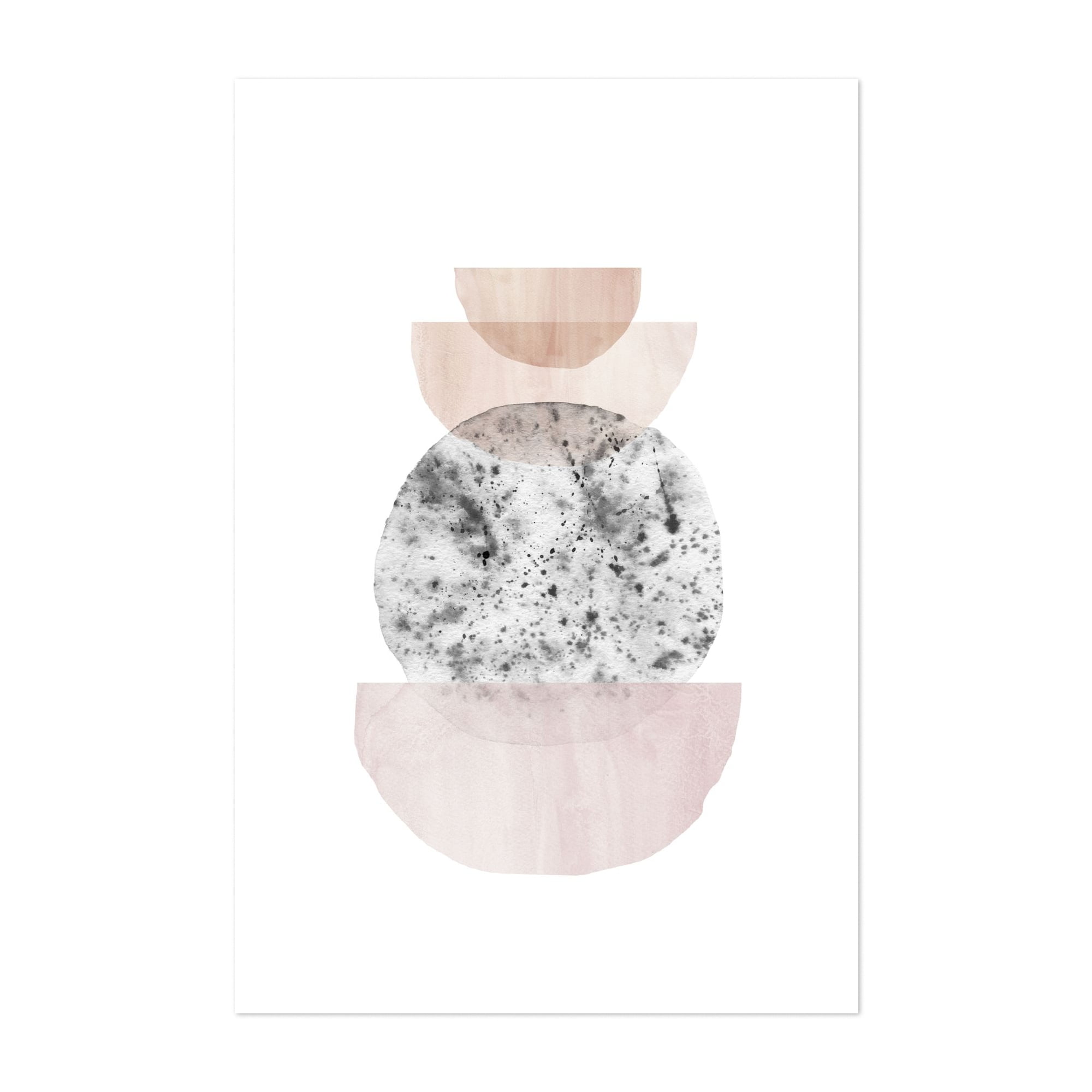 Watercolor balancing shapes - Mixed Media Unframed Wall Art Print 8 x ...