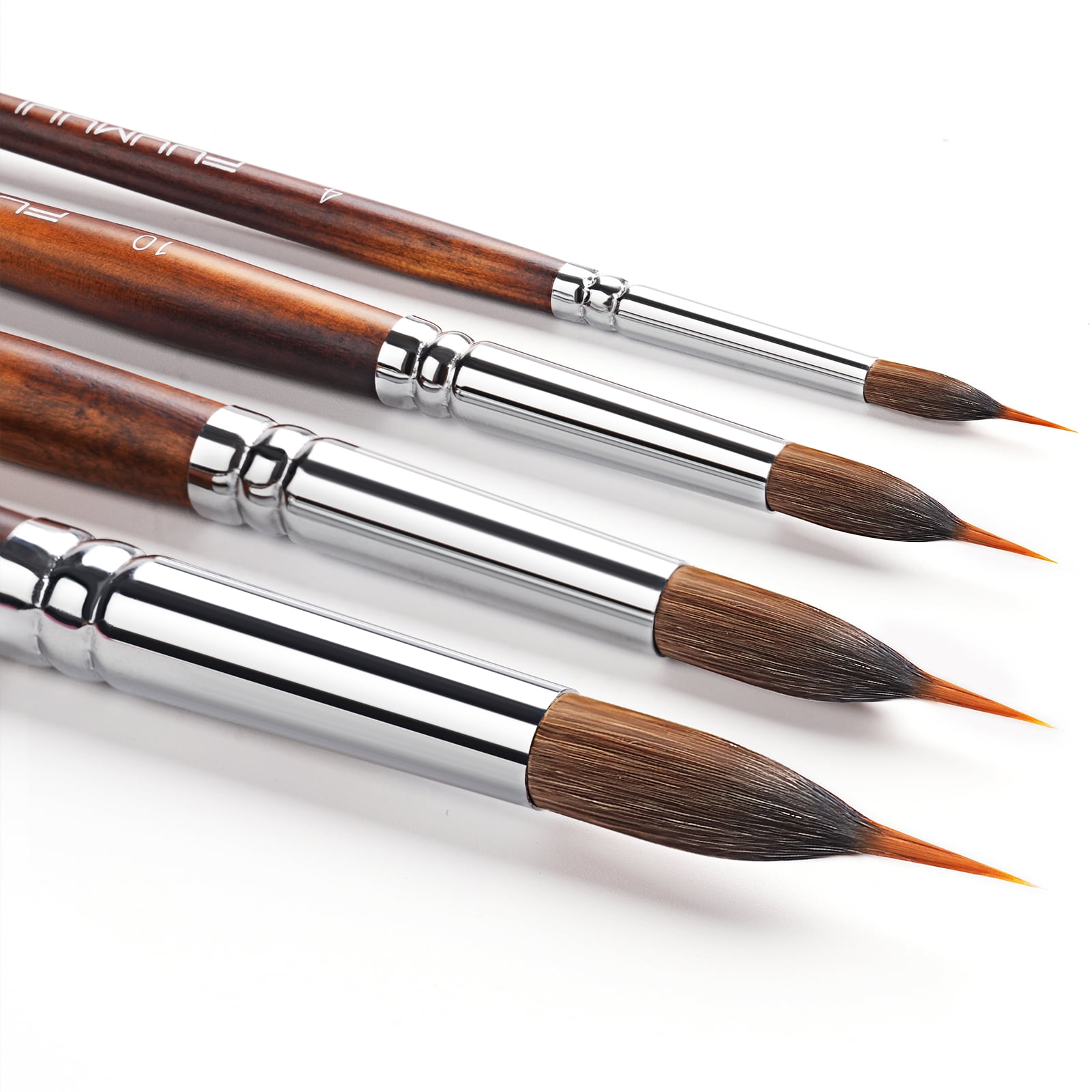 Watercolour Brushes Professional, Fuumuui 4Pcs Extended Needle Point ...