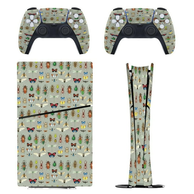 Watercolour Bugs Pattern PS5/PS5 Pro/PS5 Slim Digital Disc Skin Sticker ...