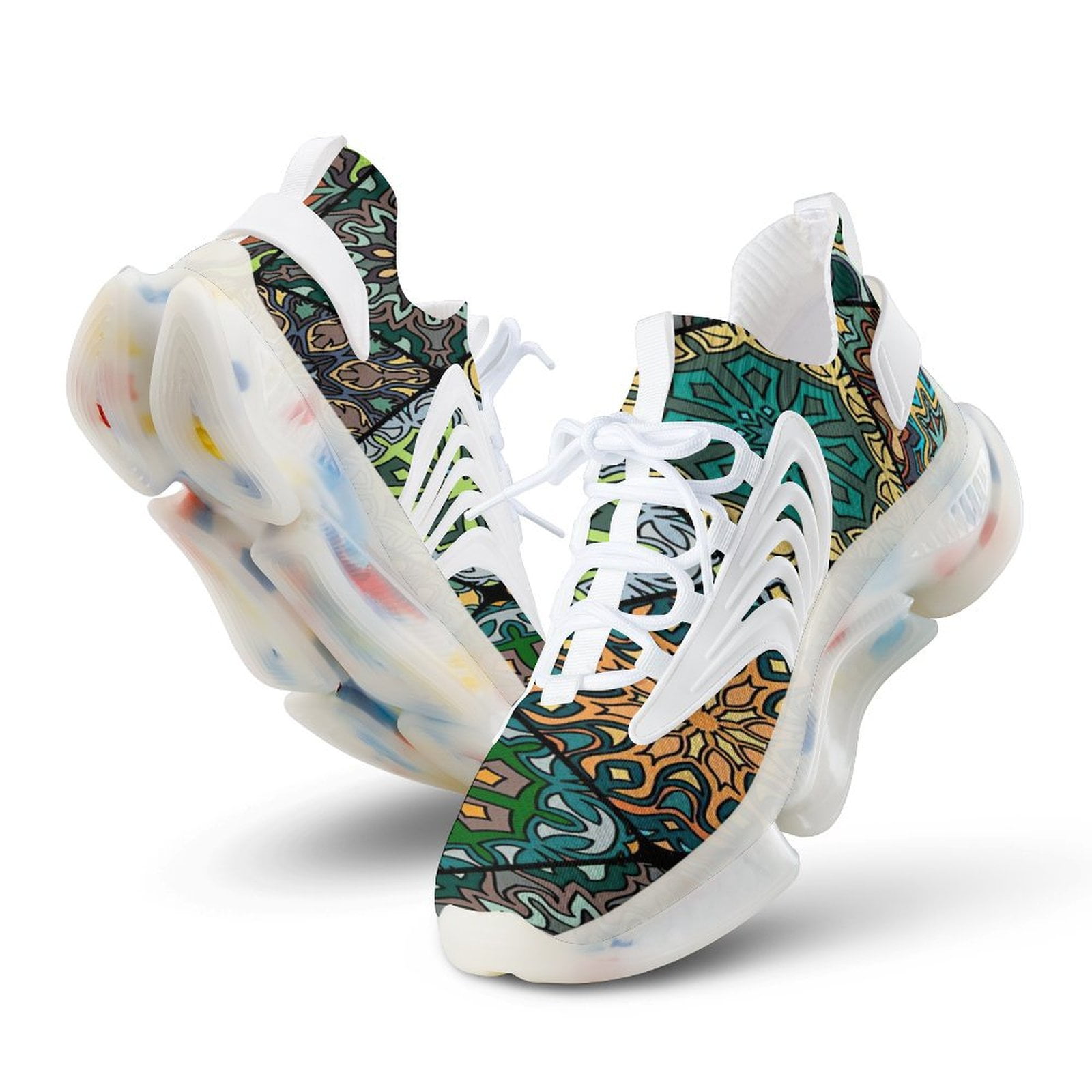 Watercolour Bugs Pattern Walking Shoes for Men Woman Lightweight Tennis ...