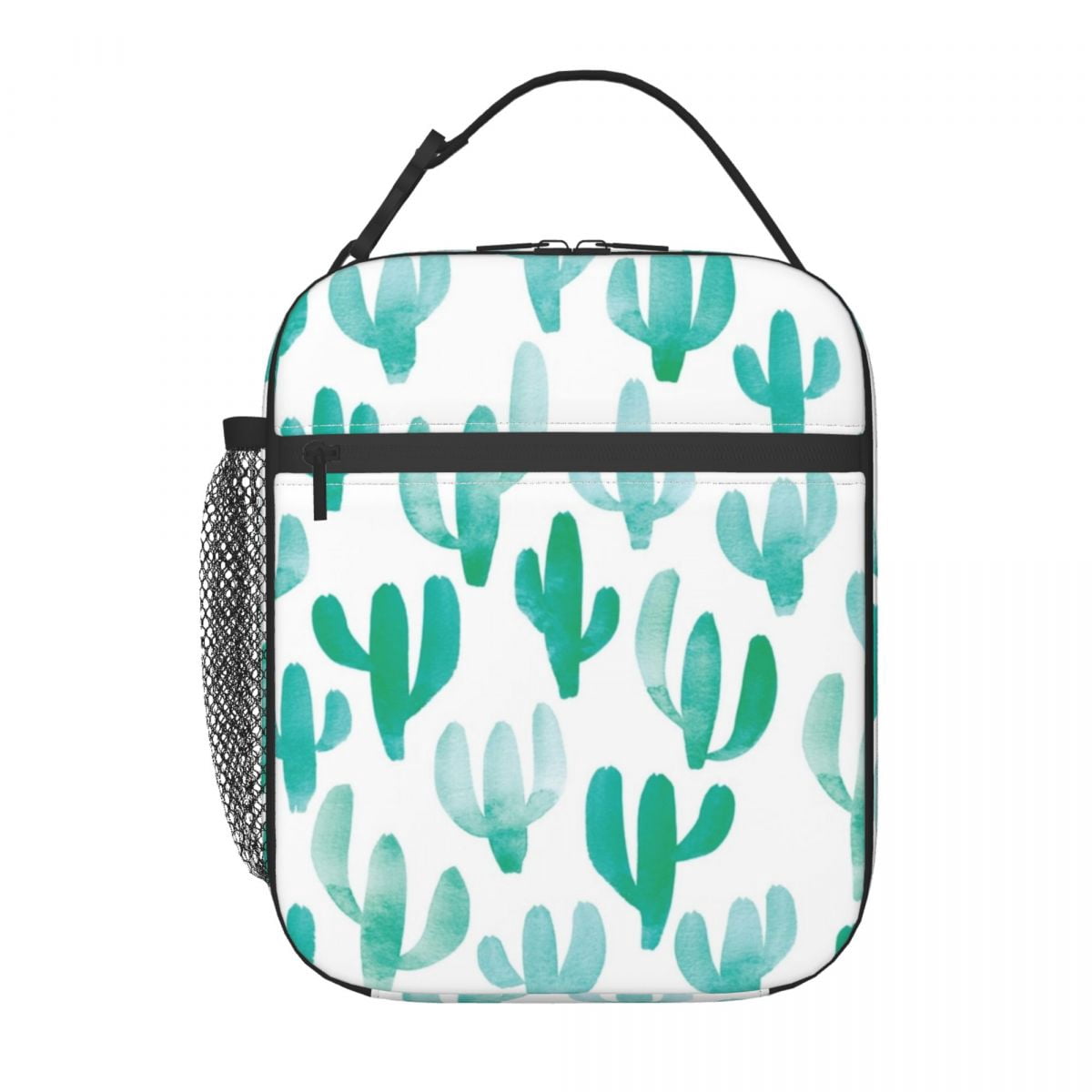 Watercolour Cactus Lunch Bag Plant Travel Lunch Box For Funny Custom ...
