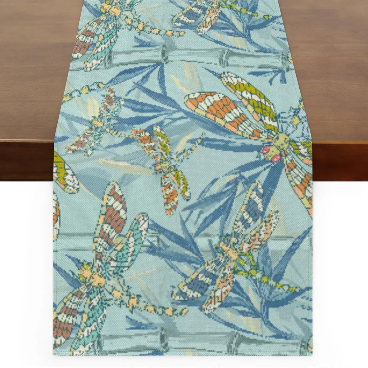 Watercolour Dragonflies Table Runner Kitchen Dining Table Runner 13 ...