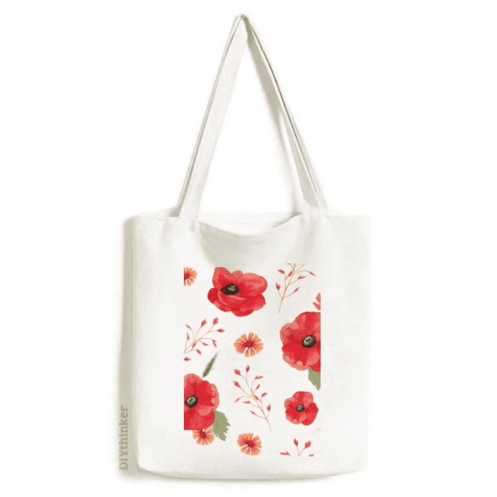 Watercolour Flowers Corn Ears Tote Canvas Bag Shopping Satchel Casual ...