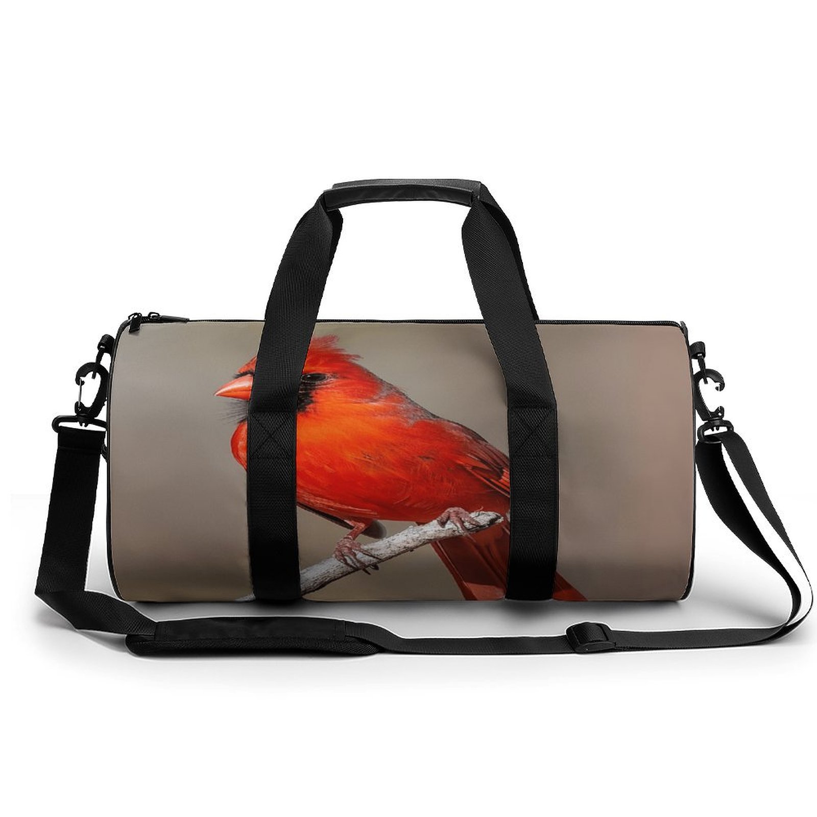 Watercolour Red Cardinal Bird Gym Bag Sports Bag Gym Accessories Male ...
