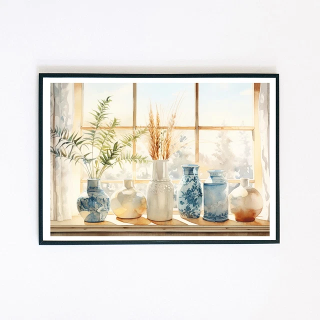 Watercolour Still Life Painting Illustration A5 Home Decor Fine Art ...