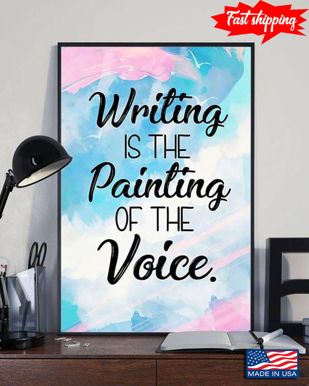 Watercolour Theme Writer Writing Is The Painting Of The Voice 16 x 24 ...