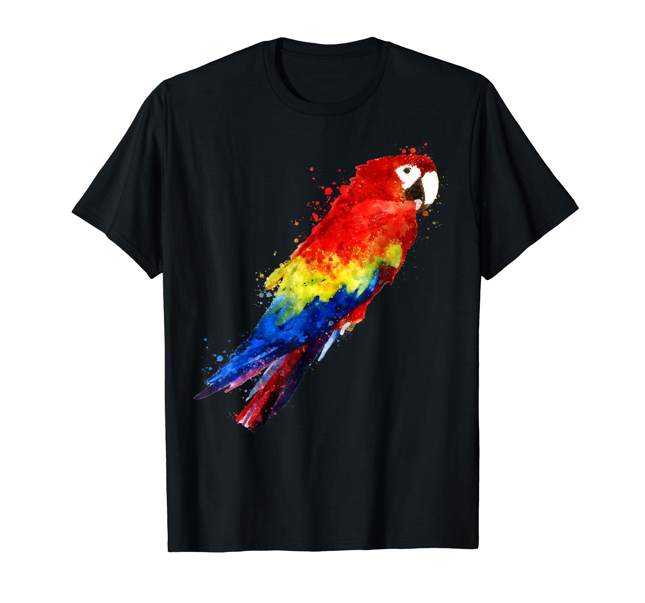 Watercolour colourful scarlet macaw parrot bird painting Casual Cotton ...