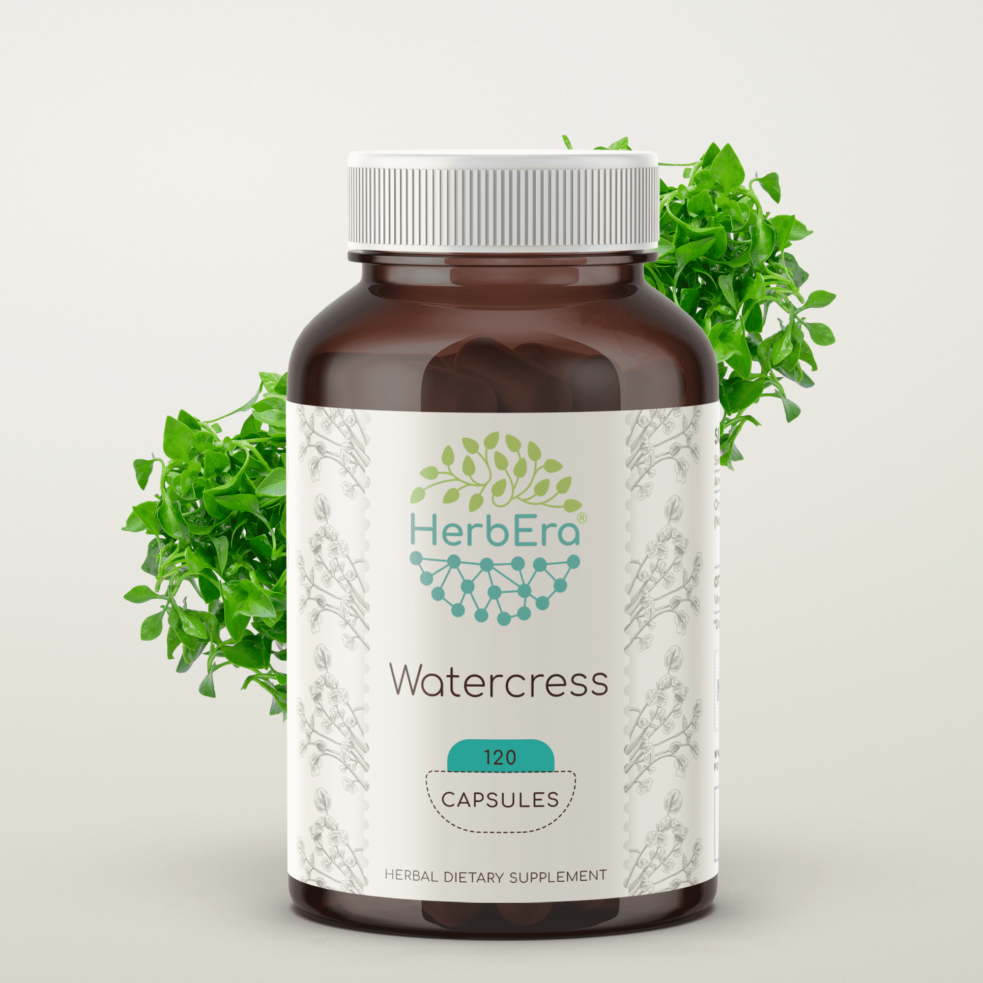 Watercress 120 Capsules, 400 mg, Organic Watercress (Nasturtium ...