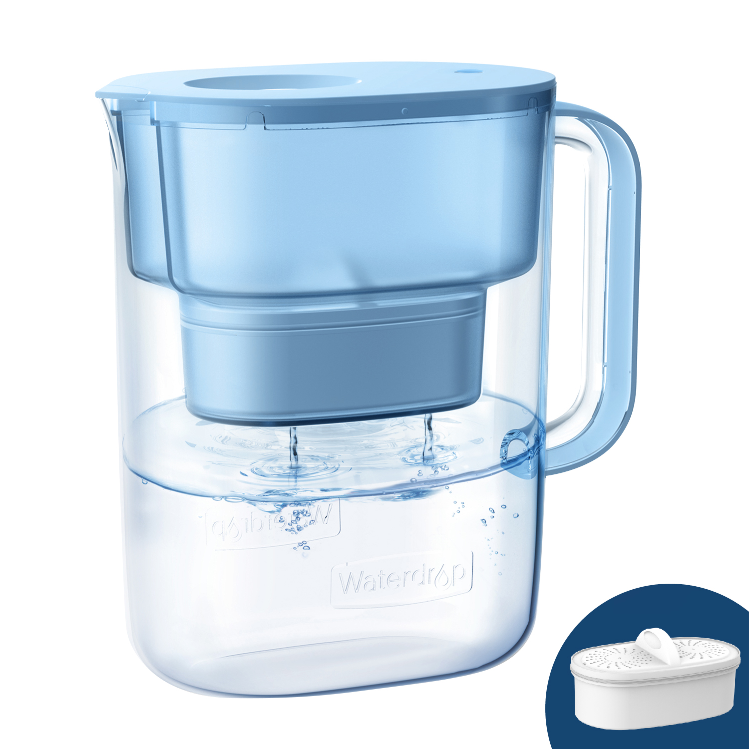Brita Slim Water Pitcher with 1 Filter, BPA Free, White, 5 Cup ...