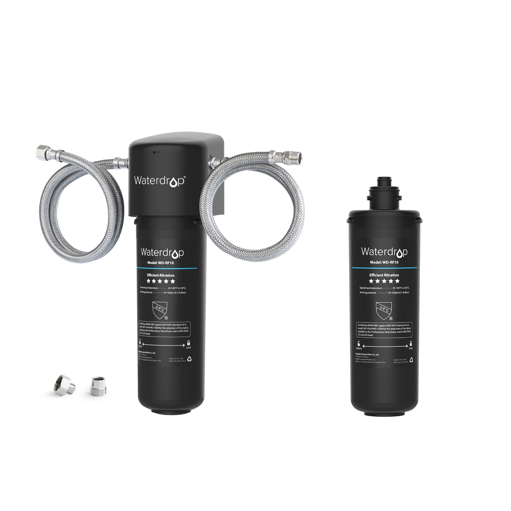 Waterdrop 10UA Under Sink Water Filter System, with RF10 Water Filter ...