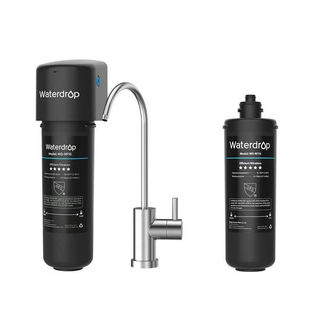 Waterdrop 10UB Under Sink Water Filter System, With Extra RF10 Water ...