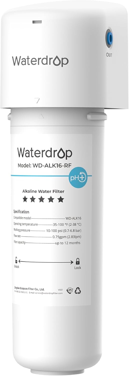 Waterdrop Alkaline Water Filter System for Sink WD-ALK16, Mineralizing ...