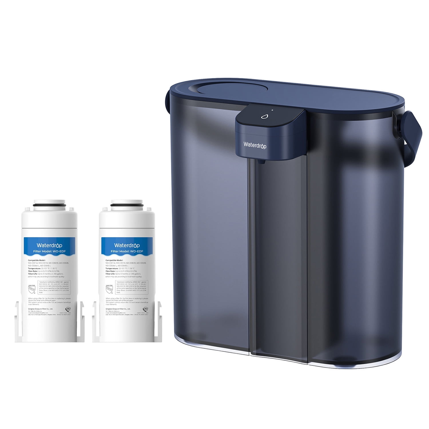 Waterdrop Compact Electric Water Filter Pitcher,200GallonWater,With 2 ...