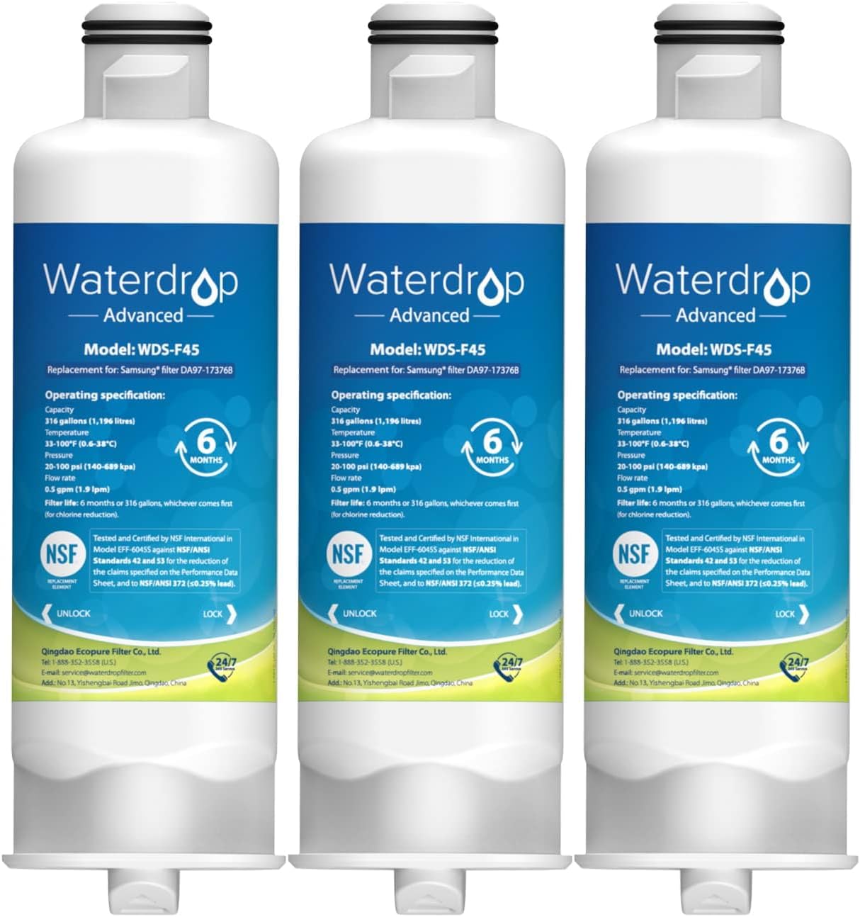 Waterdrop DA97-17376B Replacement for Samsung HAF-QIN/EXP, DA97-08006C ...