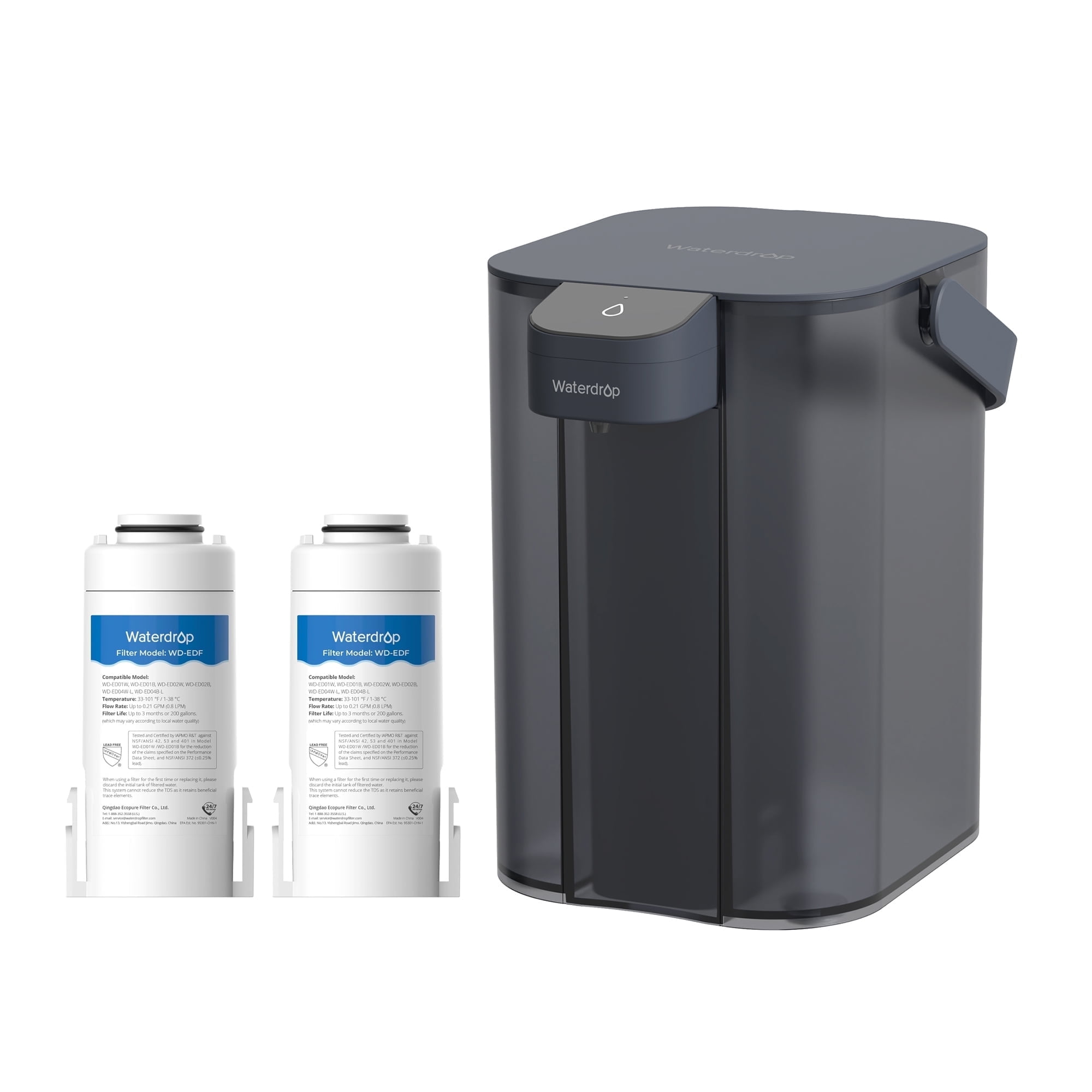 Waterdrop Electric Water Filter Pitcher, Dispenser,200-Gallon Water ...