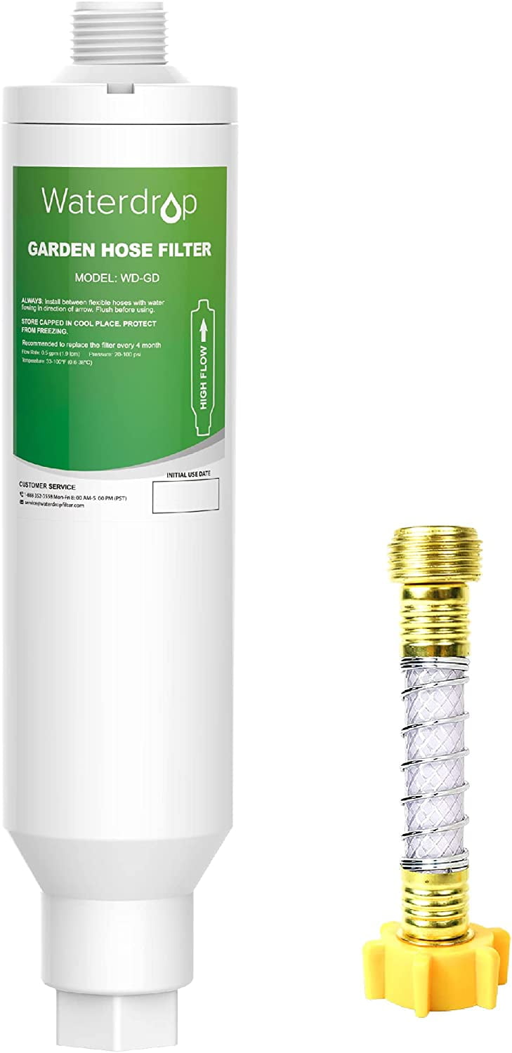 Waterdrop Garden Hose Water Filter, Reduces Chlorine, Calcium, Odor ...