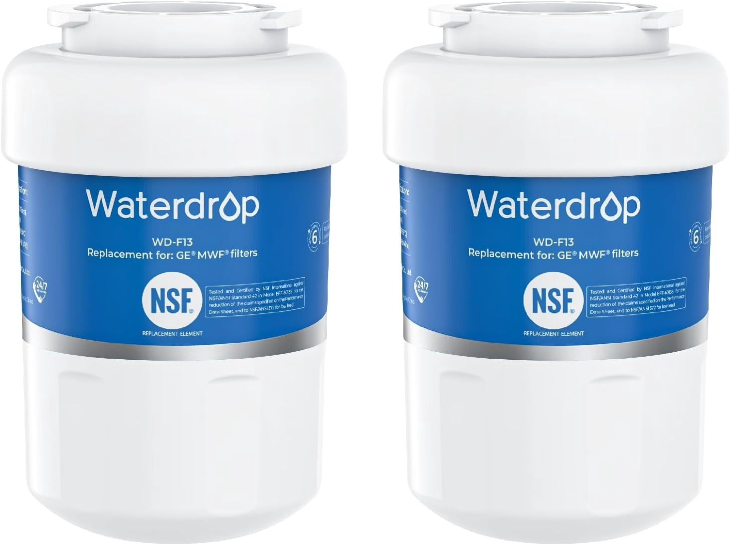 Waterdrop MWF Refrigerator Water Filter, Replacement for GE® MWF® Water ...