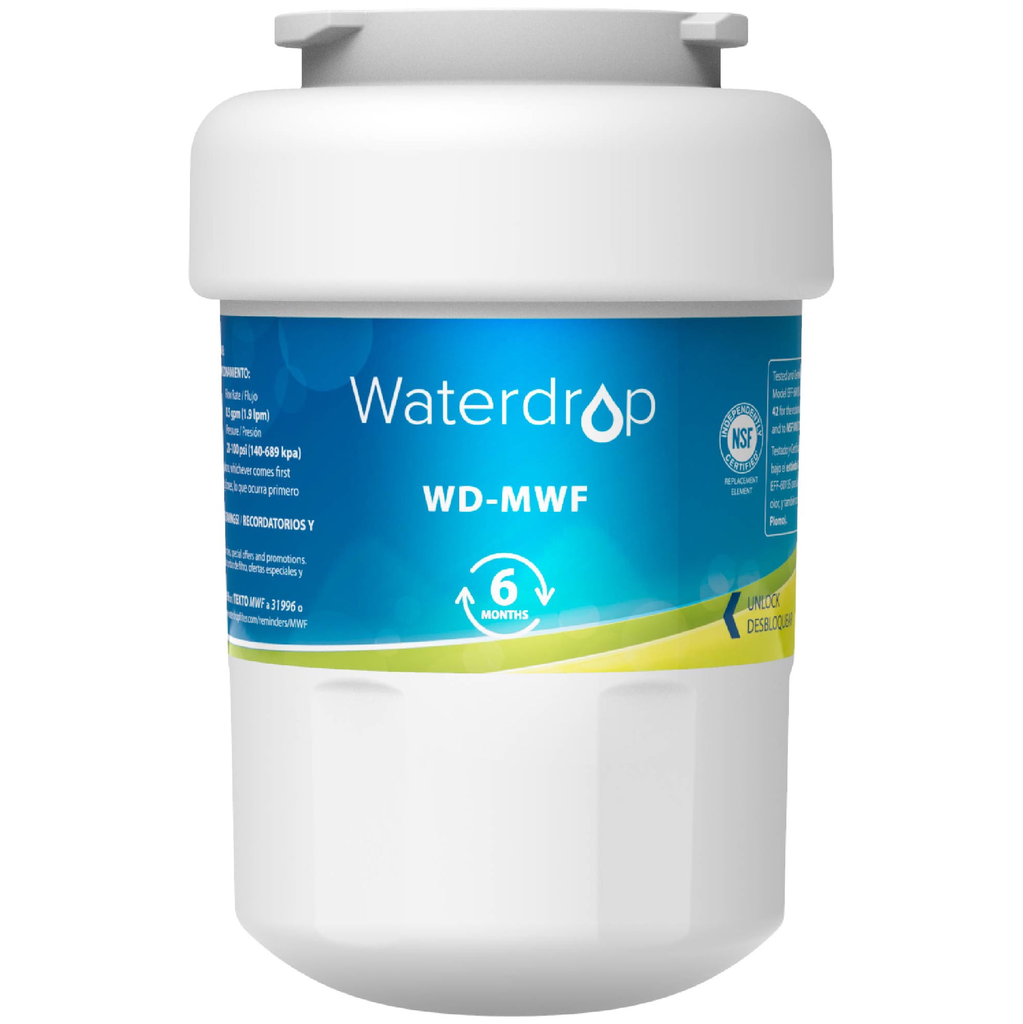 Waterdrop MWF Refrigerator Water Filter, NSF 42 Certified, Replacement ...