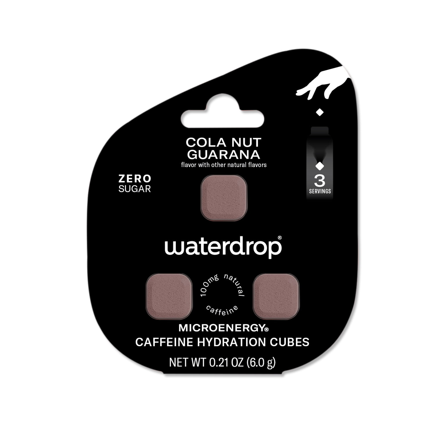 Waterdrop Microenergy Nero Kola Nut, Guarana, Blackberry Natural Energy ...