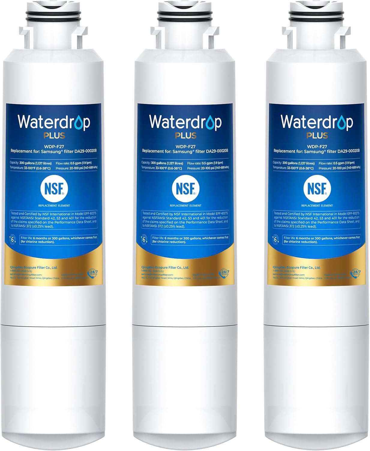 Waterdrop Plus DA29-00020B NSF 401&53&42 Certified Refrigerator Water ...