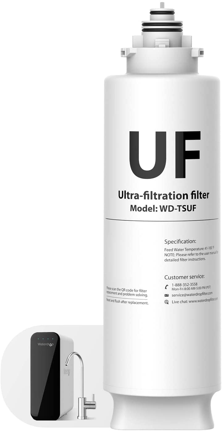 Waterdrop TSUF Ultra-Filtration Under Sink Water Filter, 0.01 Micron ...