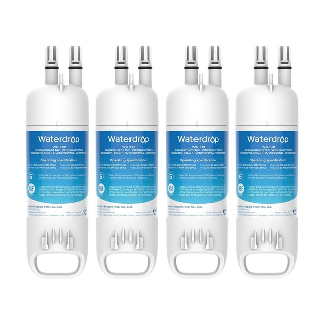 𝐄𝐃𝐑𝟏𝐑𝐗𝐃𝟏 Water Filter Replacement 4 Pack - Compatible with Everydrop ...