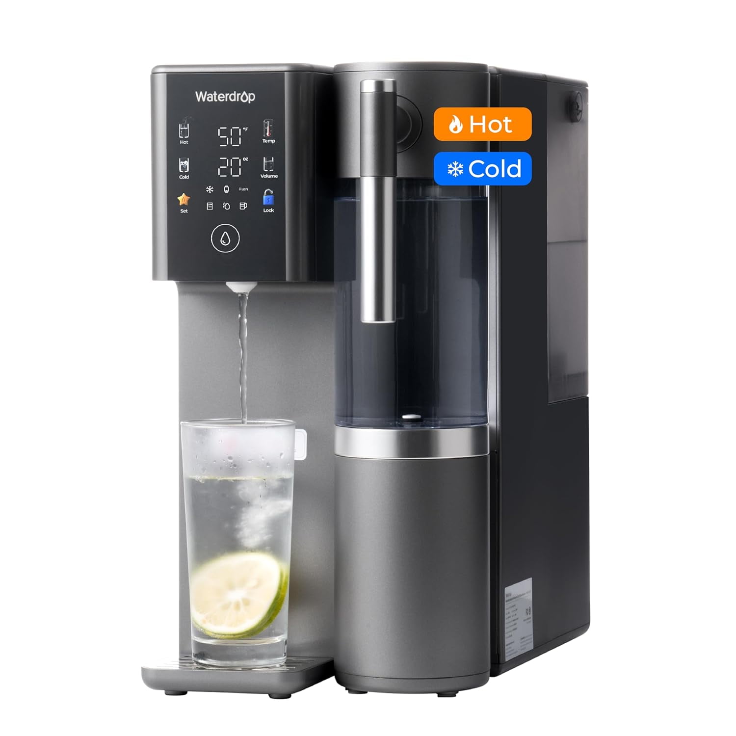 Waterdrop WD-A2 Countertop Reverse Osmosis System, 𝐇𝐨𝐭 𝐚𝐧𝐝 𝐂𝐨𝐥𝐝 RO ...