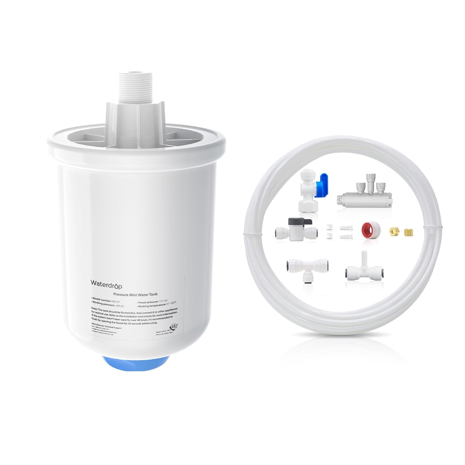 Waterdrop WD-XT Small Water Pressure Tank, RO Pressure Tank for All WD ...