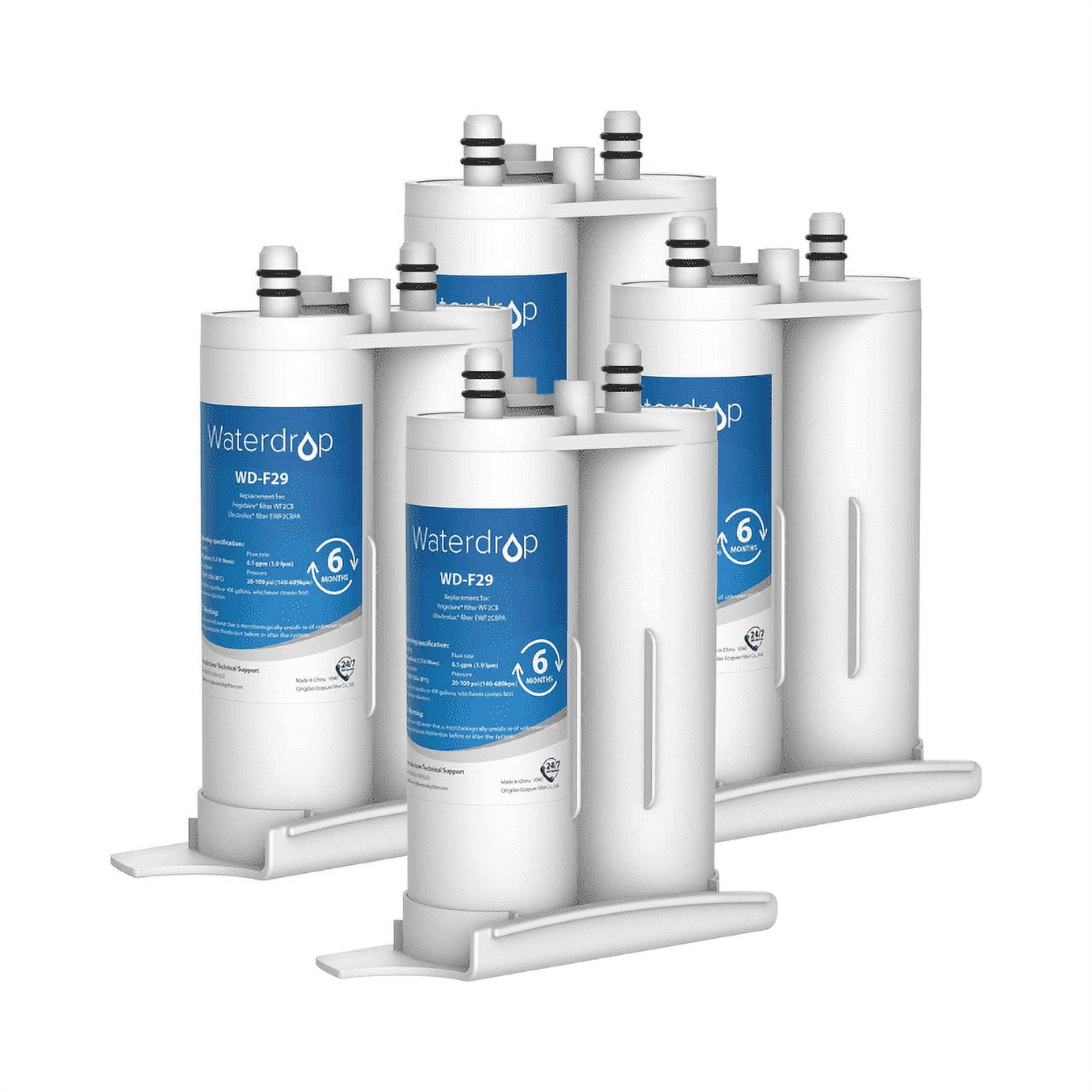 Waterdrop WF2CB Compatible Water Filter Replacement, 4 Pack, Advanced ...