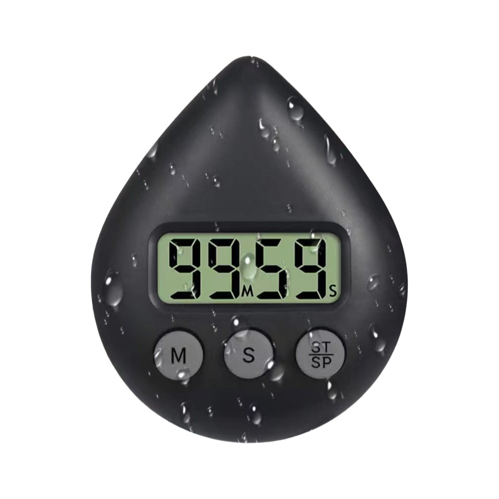 Waterdrop Waterproof Timer Shower-Proof Splash Timer Suction Type Punch ...