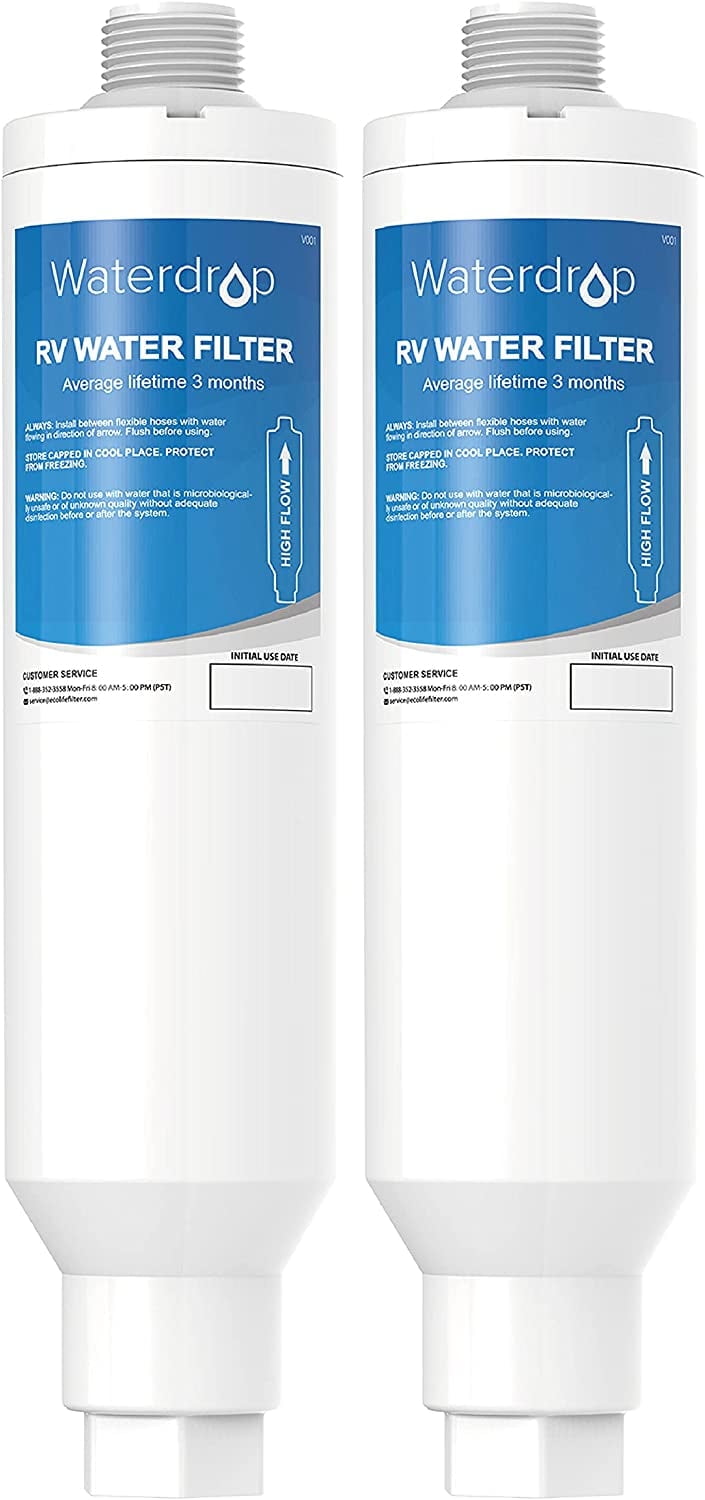 Waterdrop RV & Marine Inline Water Filter, NSF Certified, Carbon System ...