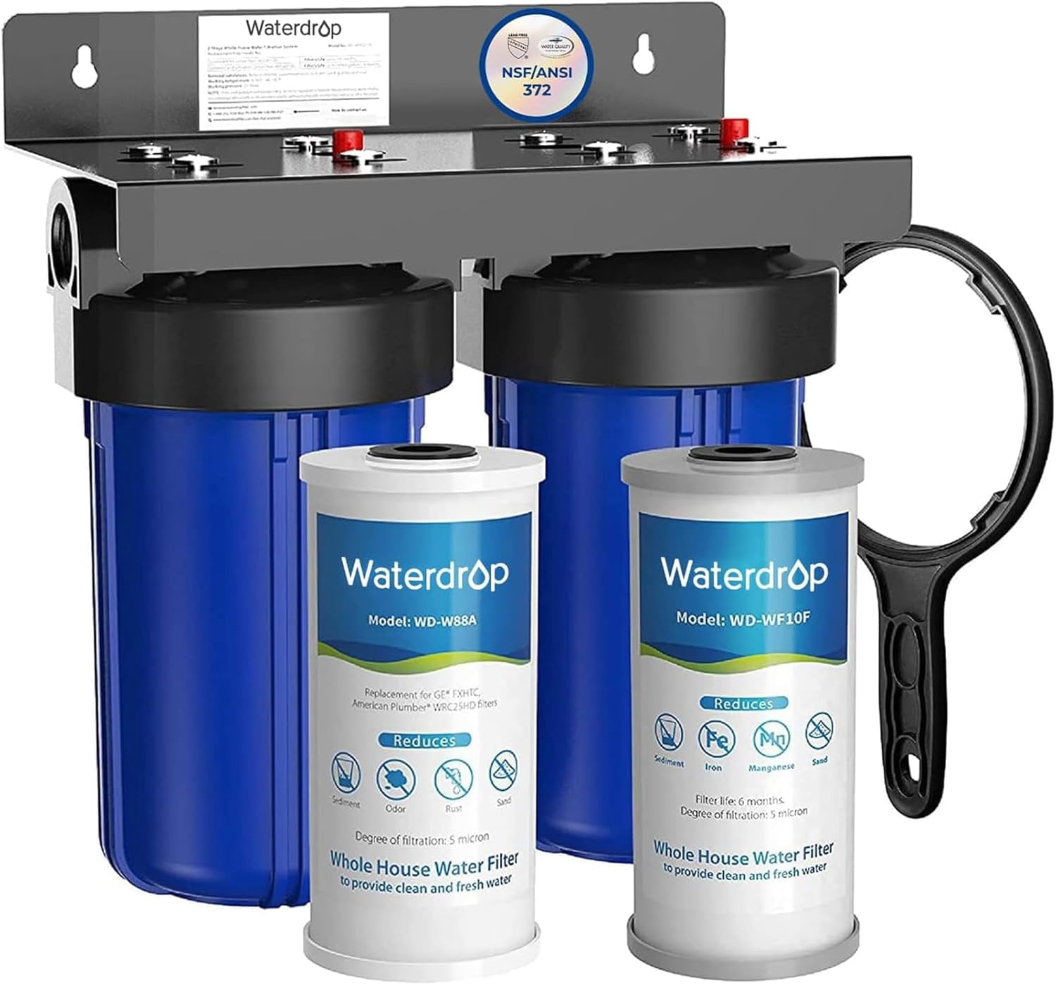 Free Shipping! Waterdrop Whole House Water Filter System, Reduce Iron ...