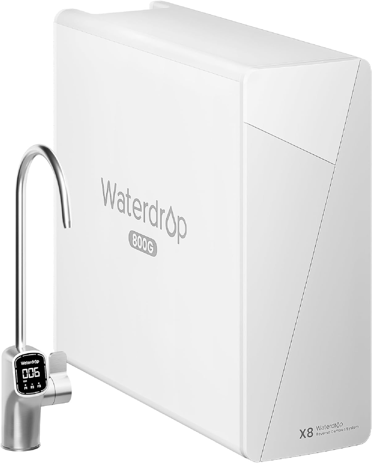 Waterdrop X8 Reverse Osmosis System, 800 GPD Tankless Reverse Osmosis Water Filter, 9-Stage ...