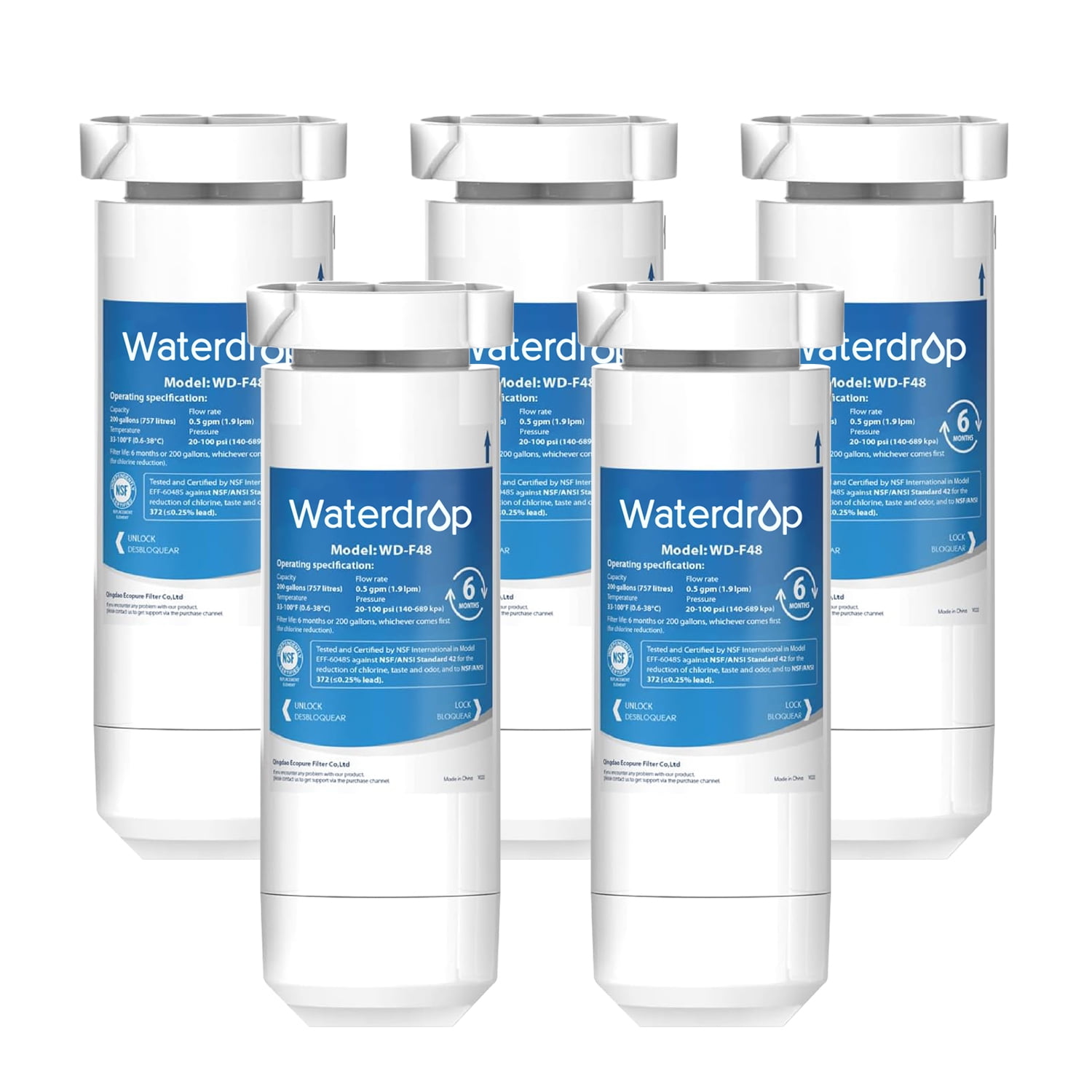 Waterdrop XWF Water Filter for GE® XWF Refrigerator, Replacement for GE ...