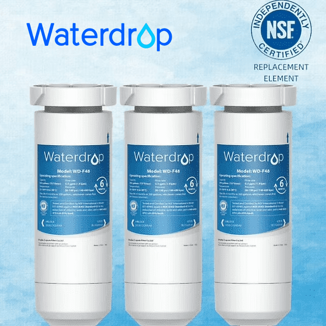 Waterdrop XWF Refrigerator Water Filter for GE Fridge, 3 Pack ...