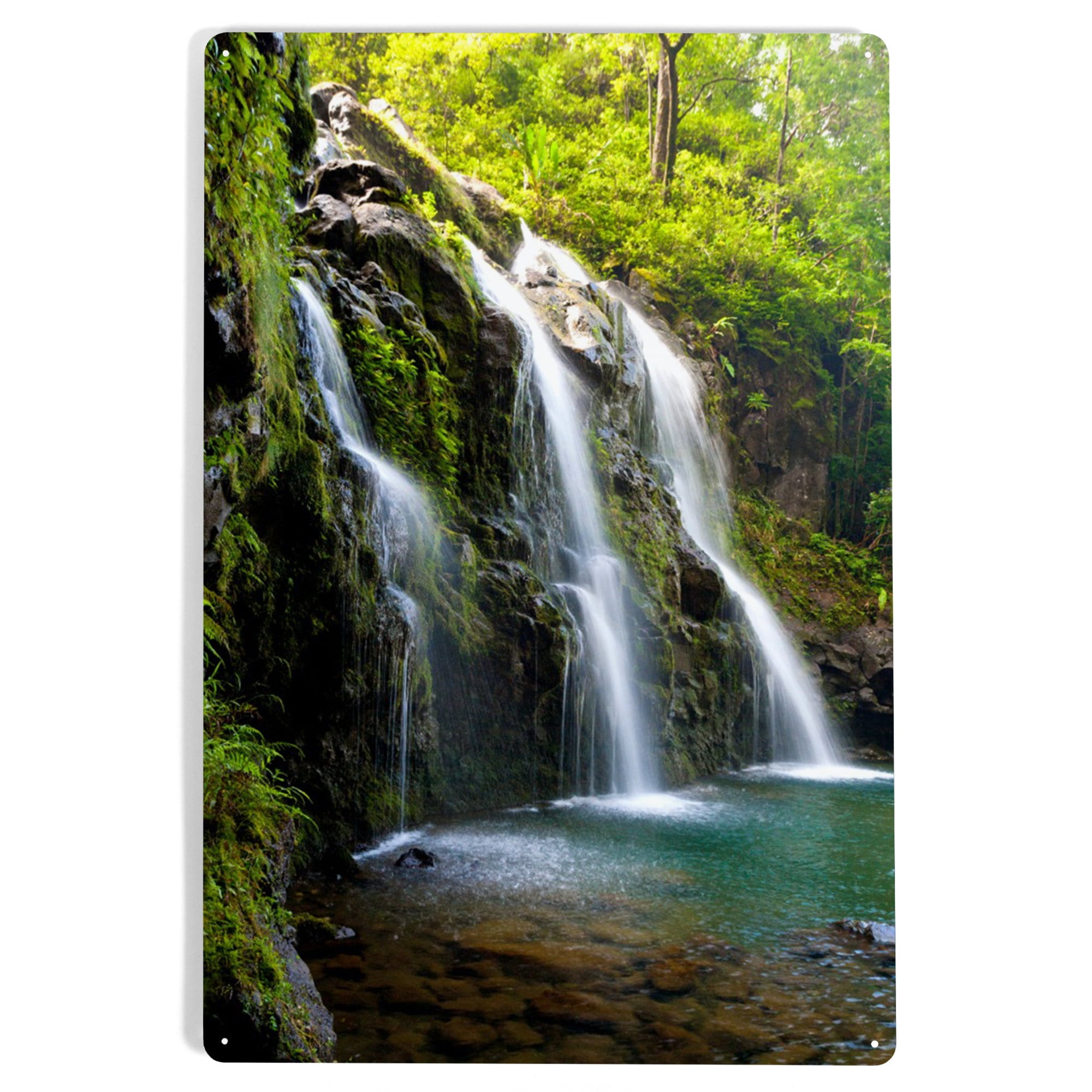 Waterfall (12x18 Aluminum Art, Indoor Outdoor Metal Sign Decor ...