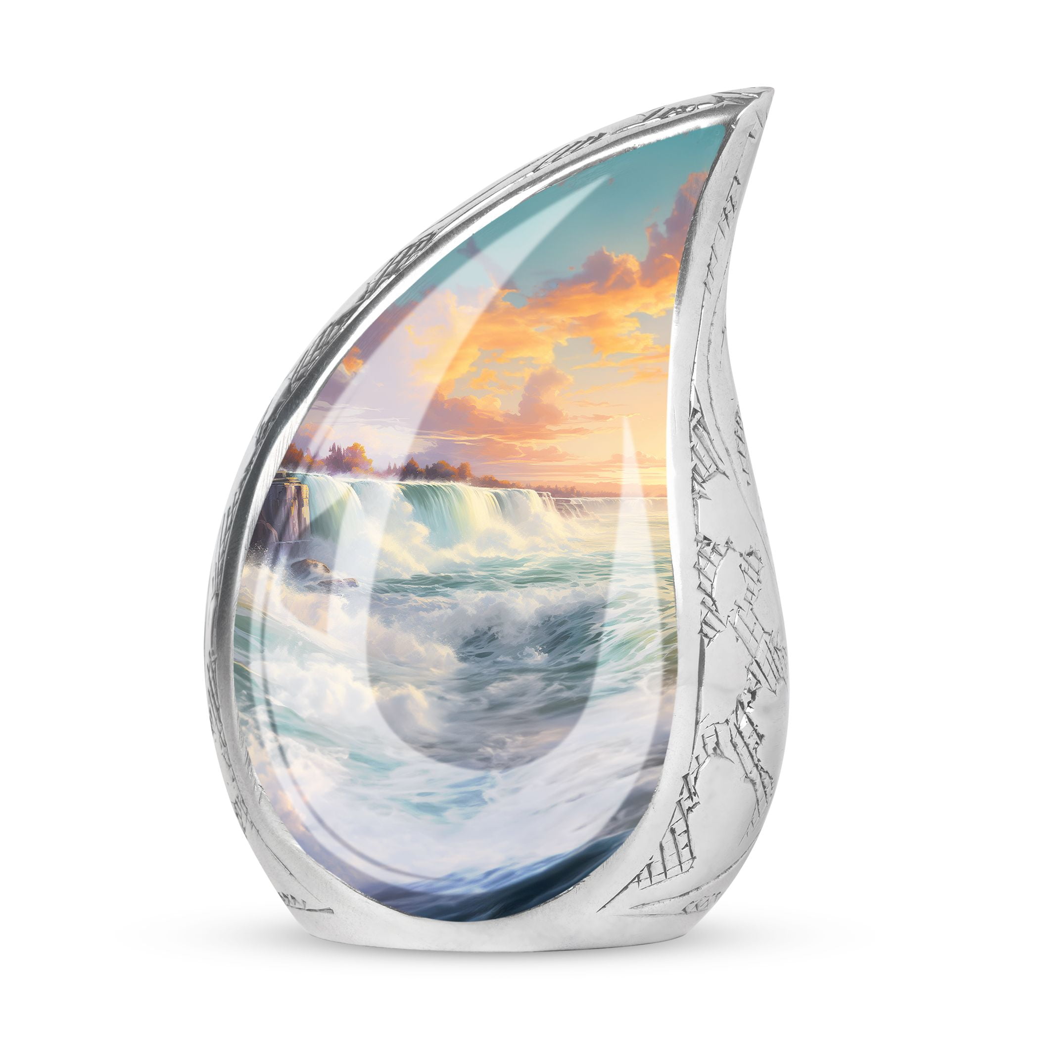 Waterfall At Sunset Urn, Mini Urn For Ashes Adult Male, Small Urns For ...